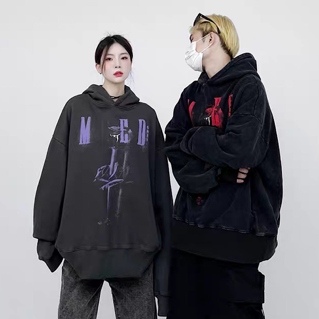 【CEDY】Front initial design dark street over hoodie CD0033 – HI-LANDER