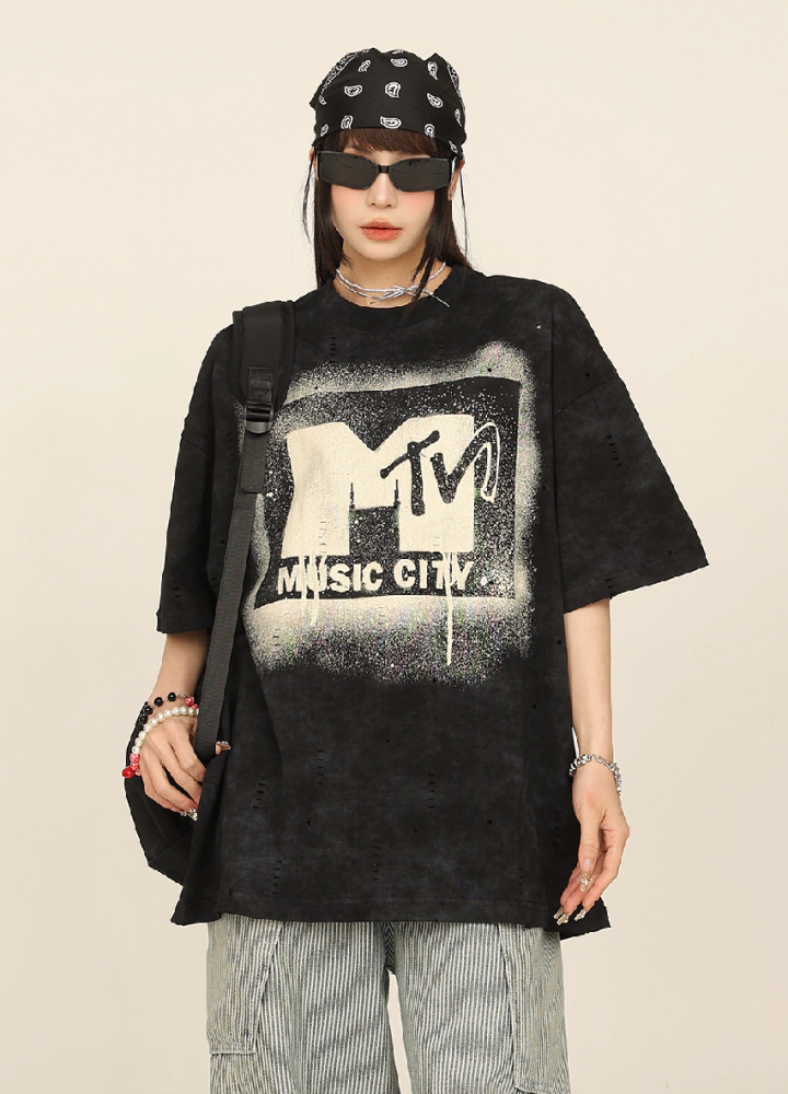 【CEDY】Front big initial monotone short sleeve T-shirt CD0071 – HI-LANDER