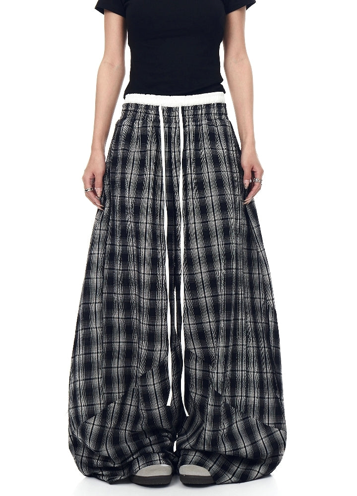 【Blacklists】Wide oversized check pattern design pants BL0055 – HI-LANDER