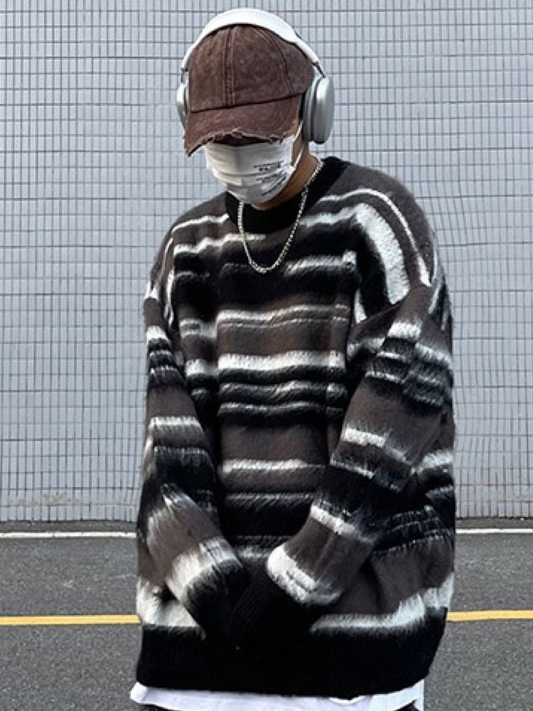【CEDY】Striped loose knit sweater CD0005 – HI-LANDER