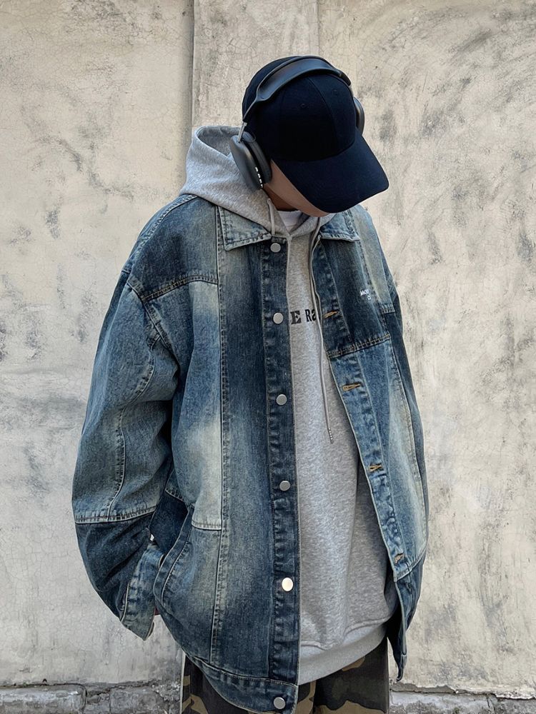 【CEDY】Patchwork design loose denim jacket CD0002 – HI-LANDER