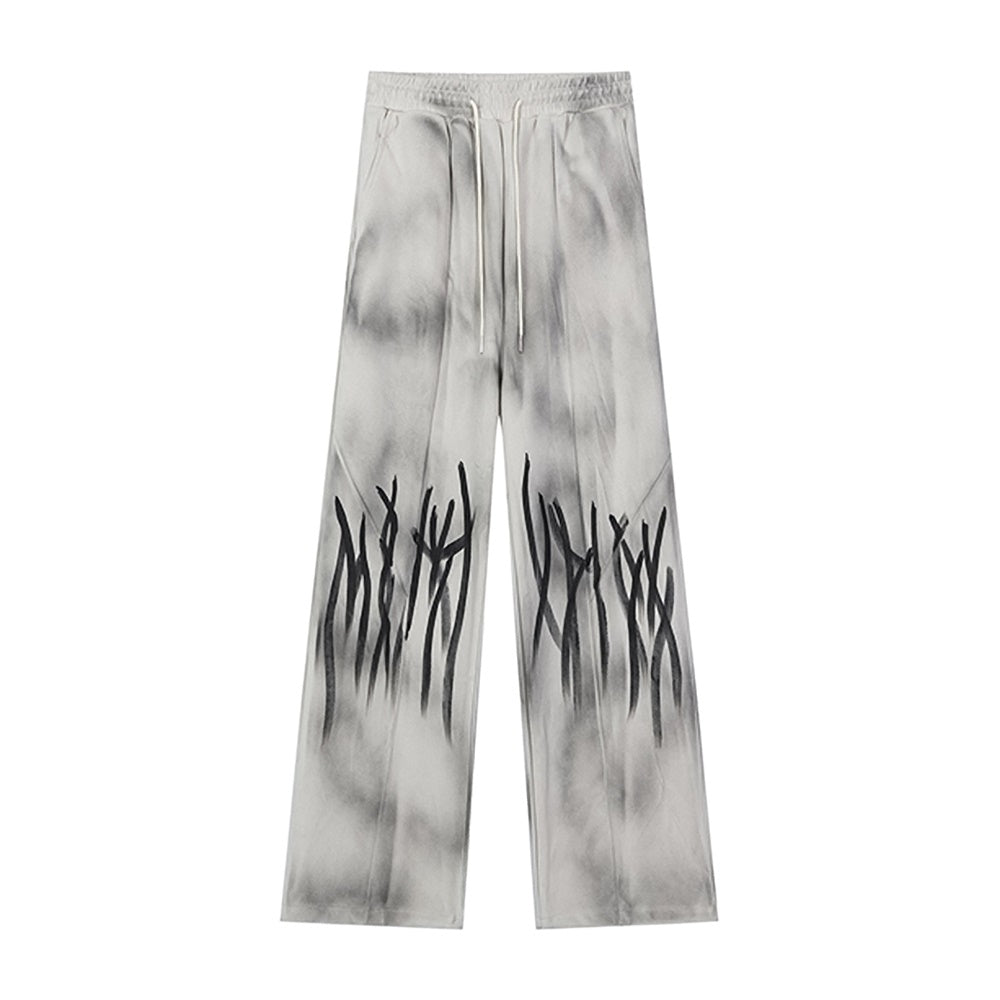 【NIUGULU】Subculture Initial Design Wash Style Sweatpants NG0045 – HI-LANDER