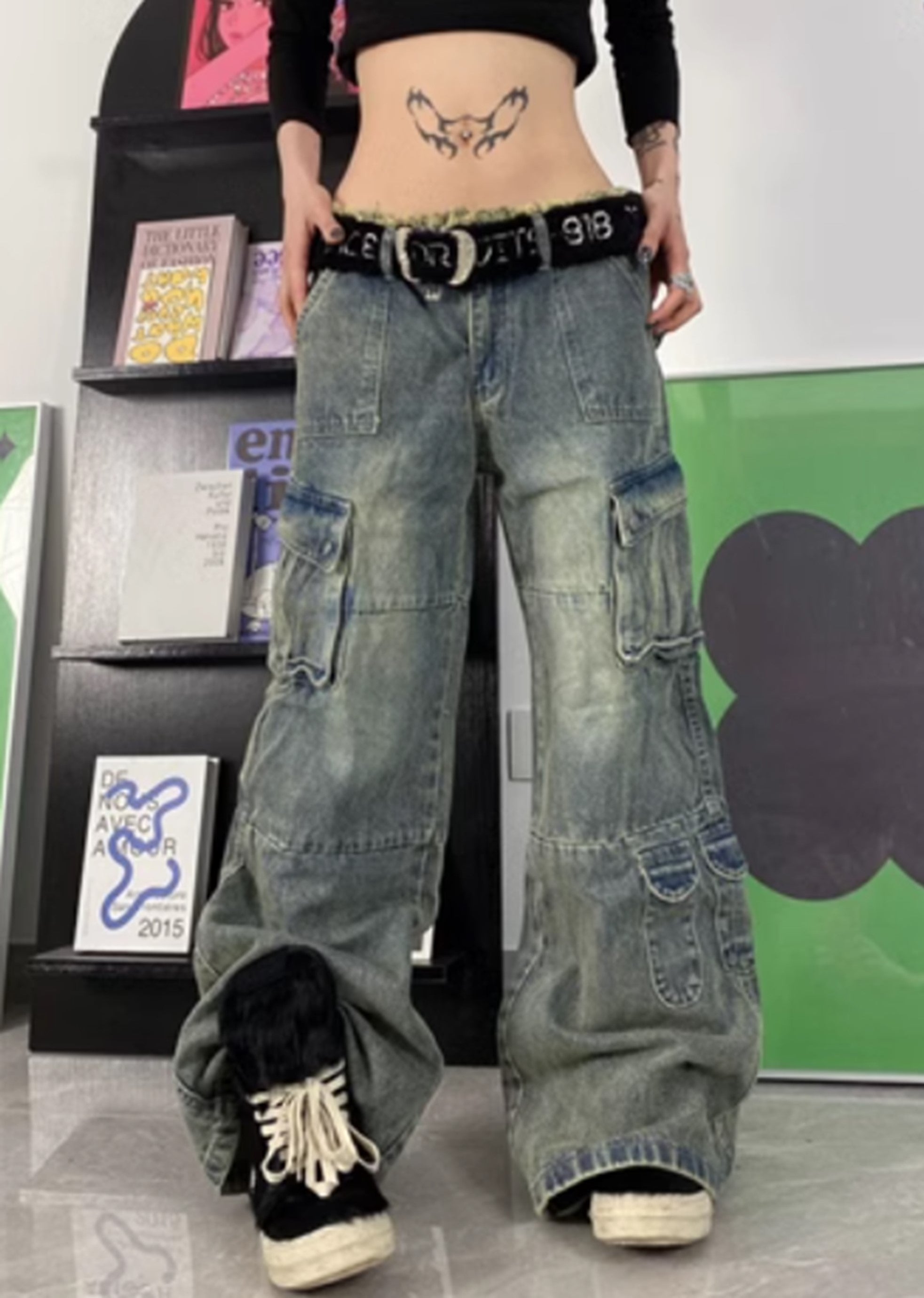 [TOKI] Wonder dull basic color washed wide denim pants TK0002 – HI-LANDER