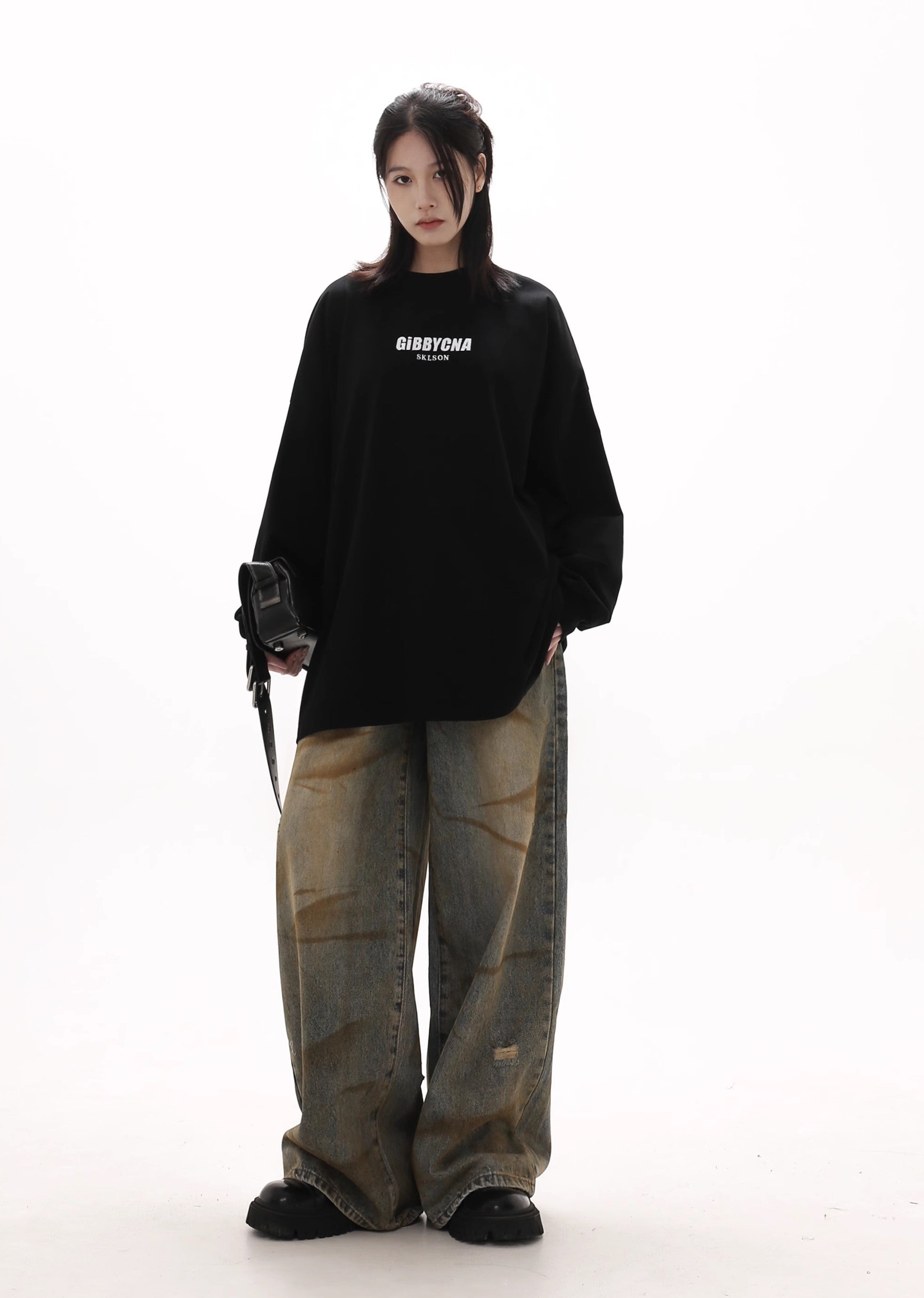 【GIBBYCNA】Random wash design cross-processed denim pants GC0004 – HI-LANDER