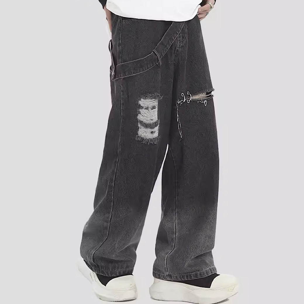 [INS]Side multi design middle damage denim IN0021 – HI-LANDER