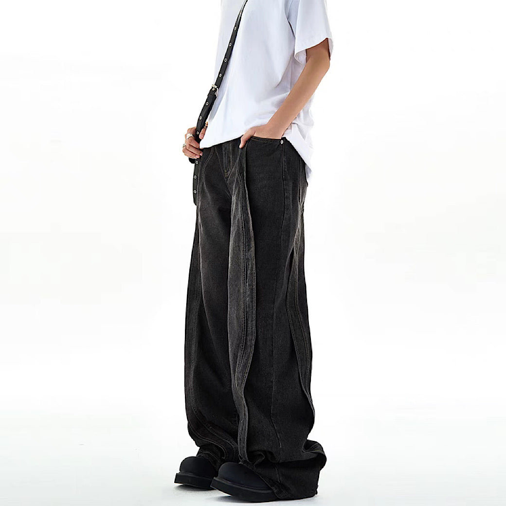 【H GANG X】Three-dimensional silhouette overwide denim pants HX0008 – HI ...