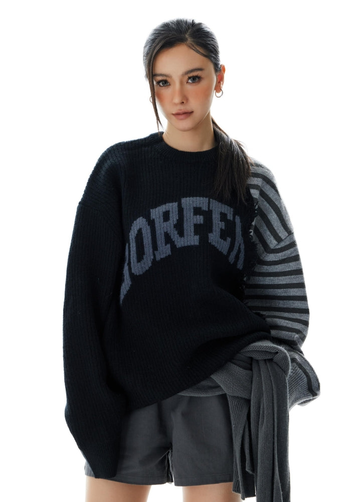 【H GANG X】Multi-gimmick style casual initial design knit HX0112 – HI-LANDER